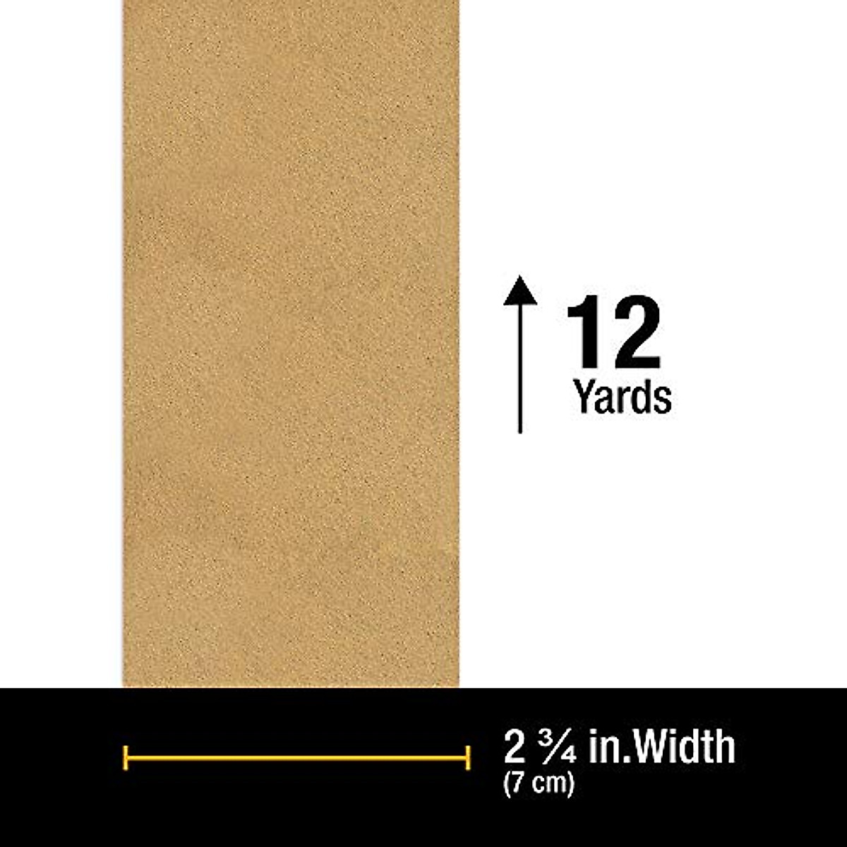 Dura-Gold Premium - 80 Grit Gold - Hook & Loop Backing Longboard Continuous Sandpaper Roll, 2-3/4" Wide, 12 Yards Long - For Automotive & Woodworking Air File Long Board Sanders, Hand Sanding Blocks