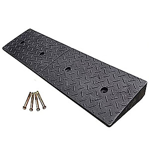 GUENZO Threshold Ramp, Heavy Duty Rubber Curb Ramp for Cars/Motorcycle/Wheelchair, Home/doorways/Garden Steps/driveways/Garage/Sheds Entry Ramp, 2/3/4/5 inch Rise (Size : 100x25x9cm)