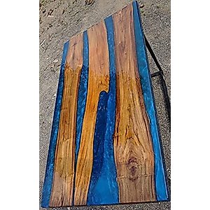 Epoxy Table, Live Edge Wooden Table, Epoxy Resin River Table, Natural Wood,Dining Table, Natural Epoxy Table, Resin Table