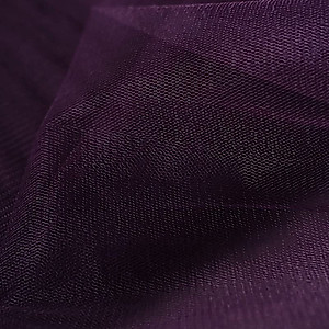 BalsaCircle 54-Inch x 120 feet Eggplant Purple Large Net Tulle Fabric by The Bolt - Wedding Party Decorations Sewing DIY Crafts
