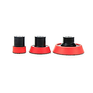 S SYDIEN 3Pcs M10 Threaded 1" 2" 3" Hook & Loop Polishing Pads Backing Pad Buffing Plates for Car Detailing
