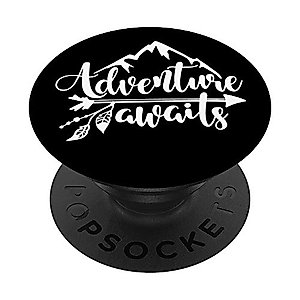 Adventure Awaits - Camping, RV, Outdoor Travel Phone Grip PopSockets PopGrip: Swappable Grip for Phones & Tablets