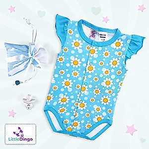 LittleDingo My Muchkin Baby Bodysuits (12mths, Spring Flowers)
