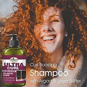 Difeel Ultra Curl 3-PC Curl Boosting Hair Care Set : Ultra Curl Shampoo 12 oz, Conditioner 12 oz and Hair Oil 2.5 oz. Set