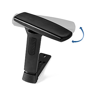 Frassie Height Adjustable Chair Armrest Pair, Gaming Boss Chair Arms Set Replacement,Black (3D)