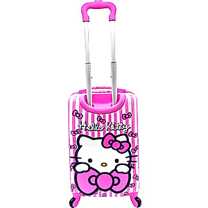 Fast Forward Kids Licensed Hard-Side 20” Spinner Luggage Lightweight Carry-On Suitcase (Hello Kitty) Carry-On 20 Inch