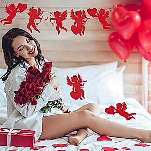 12 Pieces Cupid Cutouts Printed Cupid Paper Cutout Cupid Shaped Decorations for Valentine's Day Wedding Party Supplies