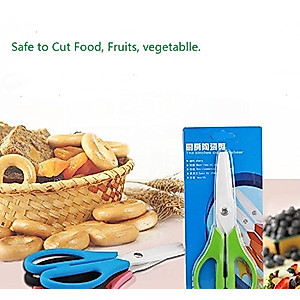 Ceramic Kitchen Scissor, YIFAN Professional 7.8 Inch Food Shear Household Vegetable Fruit Carver