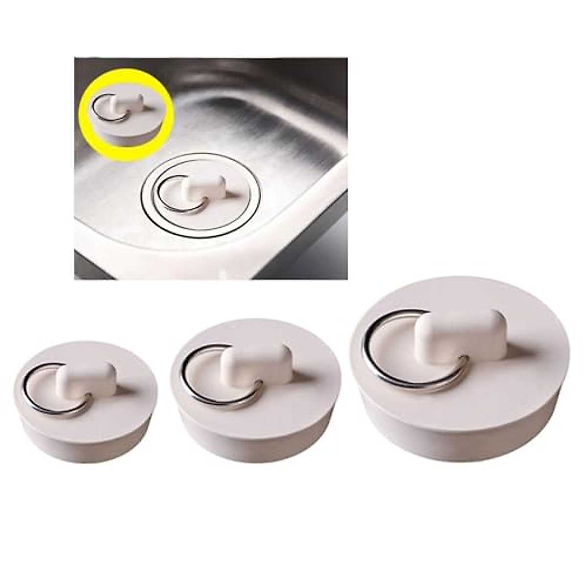 MinnowXY Rubber Bath Plug Drain Stopper Sink Plug Sink Bathtub Water Stopper Mop Pool Plug for Bathtub Washbasin Sink