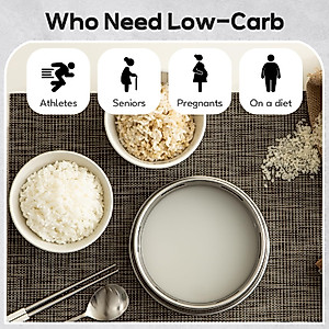 Linki Low-Carb Low-Sugar Rice Cooker Inner Pot Tray Korean Premium ST304 Stainless Steel Reduce Carbohydrates by 20%. Perfect Fit in 4-6 Cups Rice Cooker, Made in Korea (Cook up to 3 servings with low-sugar rice)