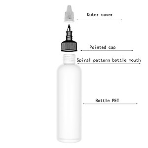 XYSMZM 2 Pcs 16oz Dispensing Bottles, Plastic Squeeze Bottles with Twist Top Cap
