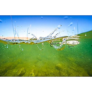 Berkley Choppo Topwater Fishing Lure, Perfect Ghost, Size 105, Cupped Propeller Tail for Balance of Sound and Spray, Equipped with Sharp Fusion19™ Hook