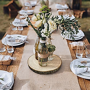 KARAVELLA X Large Wood Slices for Centerpieces - 5 Pack Wood Centerpieces for Tables, 12-13 inches, Rustic Wedding Centerpiece, Natural Wood Slabs