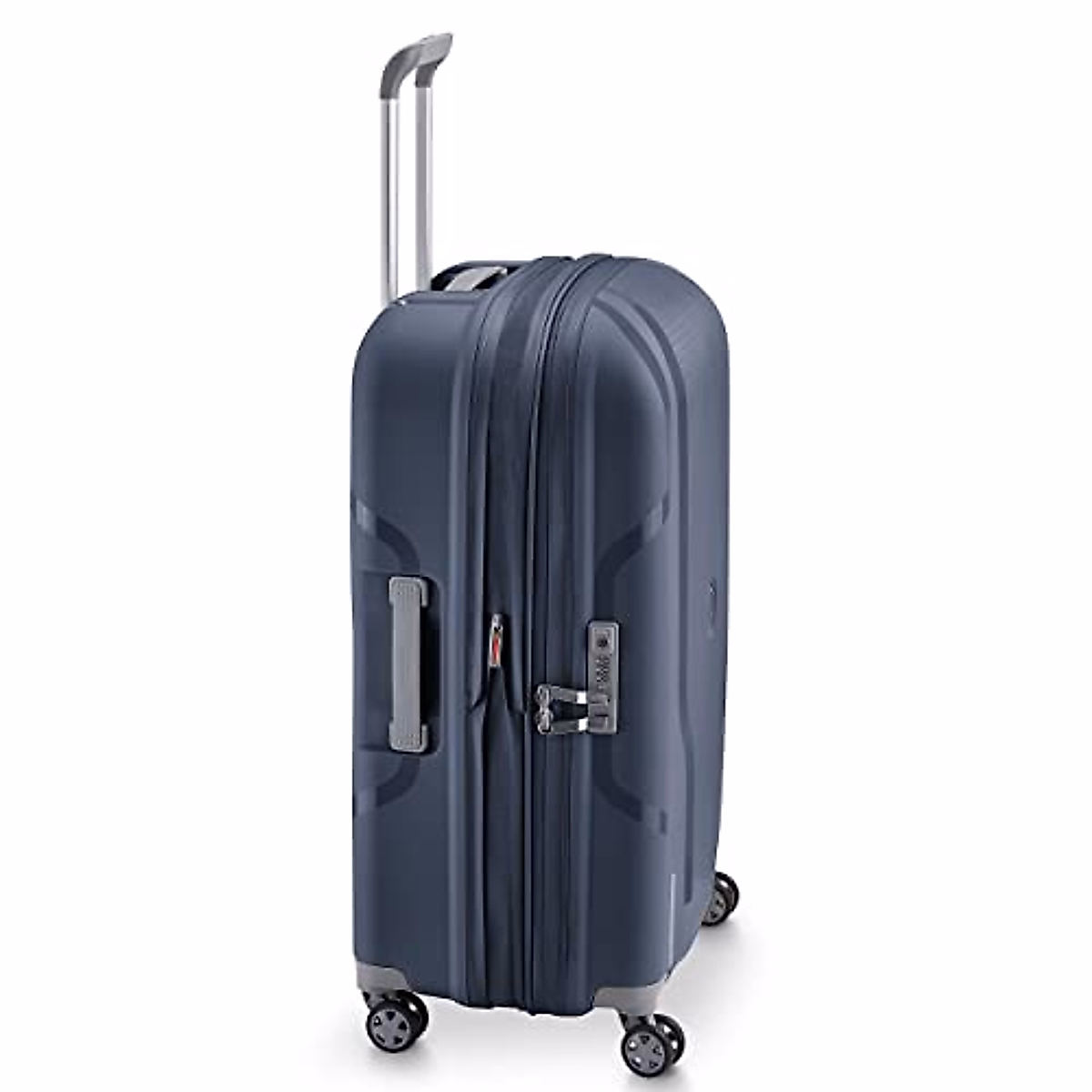 DELSEY PARIS Clavel Hardside Expandable Luggage with Spinner Wheels, Blue Jean, Checked-Medium 25 Inch
