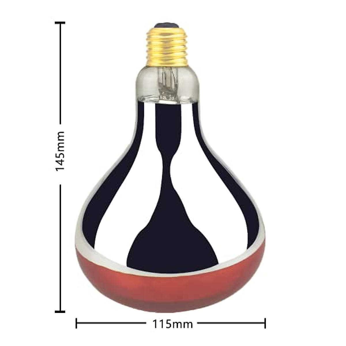 BONGBADA Heat Lamp Bulb R40 250 Watt 2 Pack Painted Red Infrared Glass Lamp Bulb for Food Service, Brooder Bulb, Chicks, Pet, Bathroom (Red Painted-1.0 Version, R40/250W)