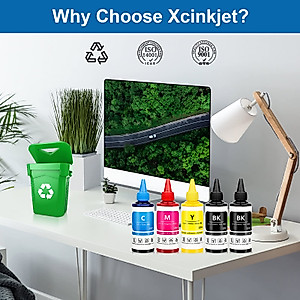 Xcinkjet Sublimation Ink Refilled for Epson C88 C88+ WF7720 ET2720 WF7710 ET2650 ET2750 WF2750 WF3620 Printer(1*Black 1*Cyan 1*Magenta 1*Yellow,4-Pack)