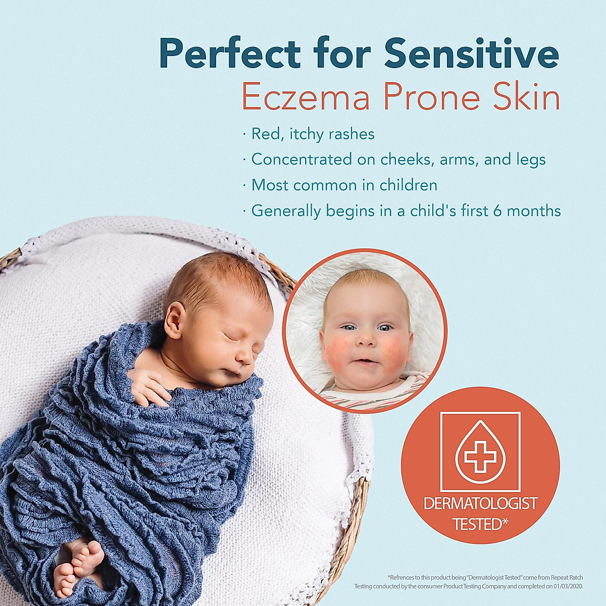 Happy Cappy Dr. Eddie's Pediatrician-Formulated Moisturizing Baby Lotion - Gentle, Paraben Free, Hypoallergenic, Sulfate Free - Soothes Dry Skin, Eczema and Reduces Redness, 12 oz