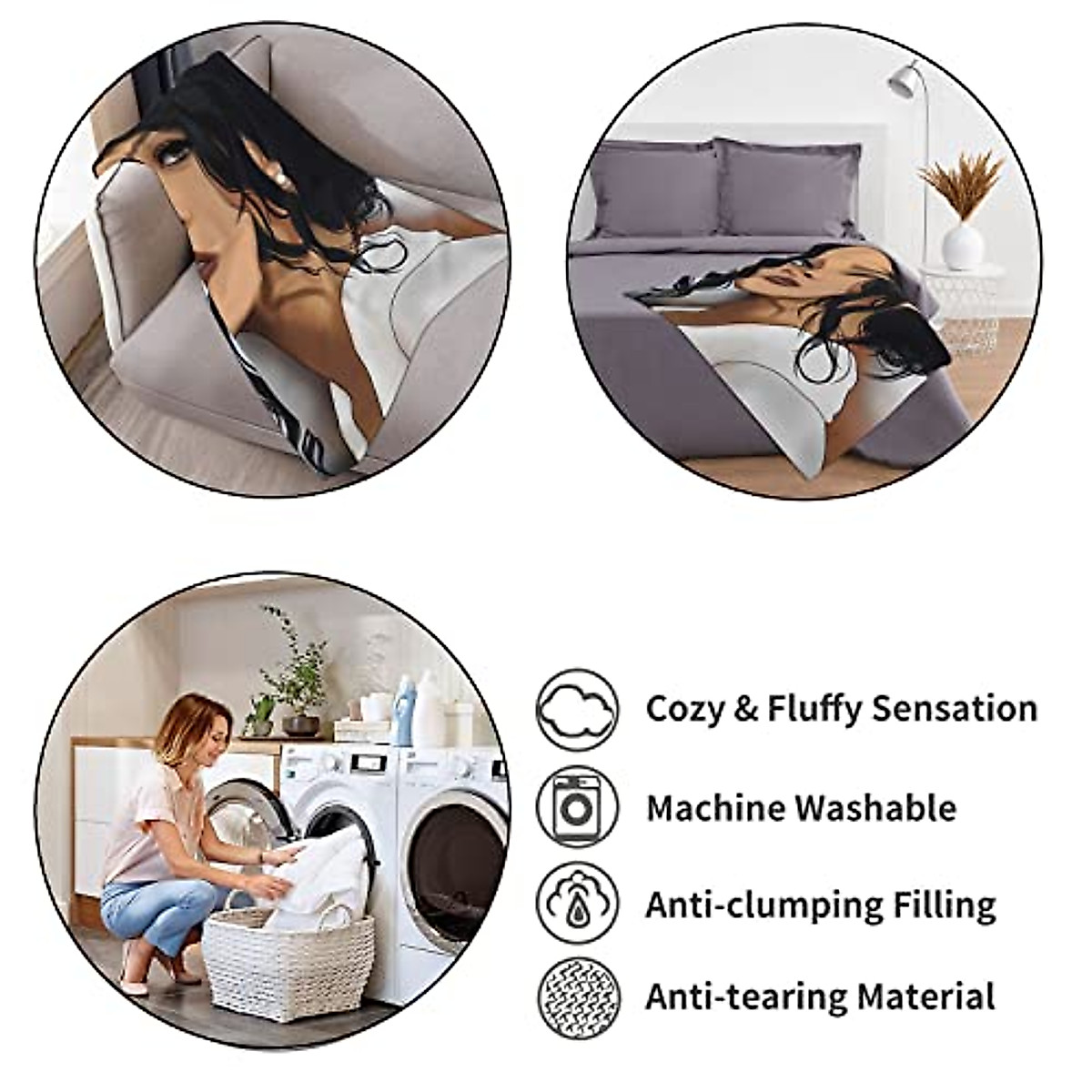 Throw Blanket Soft Warm Pattern Flannel Blanket Lightweight Fuzzy Home Decor 3D Printing Blanket 50"x40" for Couch Pinicc Gifts for Fans and Friends