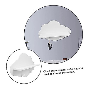 ARTIBETTER 1pc Shelf Blush Decor Wood Storage Shelves White Storage Shelves Wall Cloud Shelf for Nursery Floating Shelves Wooden White Storage Shelf Wall Mounted Shelves Finishing Shelf Fold