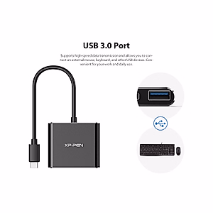 XPPen USB-C Hub 3 in 1 Type C to USB/HDMI/PD for Artist 12, Artist 12 Pro, Artist 13.3, Artist 13.3 Pro, Artist 15.6 and Artist 15.6 Pro