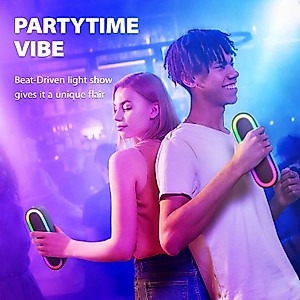 Tribit XSound Mega Portable Bluetooth Speaker, Loud & Deep Bass with Pure Titanium Drivers, IPX7 Waterproof, LED Lights, 20H Playtime, Built-in Powerbank Handle Strap for Camping, Travel, Party