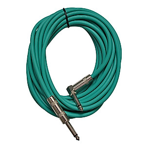 Seismic Audio - SAGC20R-BRPGYO - 6 Pack of Colored 20 Foot Right Angle to Straight Guitar Cables - 20' Multi-Color Guitar or Instrument Cables