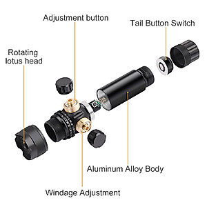 Feyachi GL6 Tactical Green Laser Sight with 45 Degree M61 M Lock Rail Mount and Pressure Switch