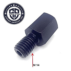 Angle Grinder Attachments Adapter 5/8" 11 Female to M14 Male for Water Cooling Hole (2)