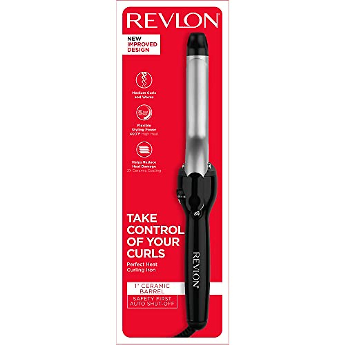 Revlon Perfect Heat Triple Ceramic Curling Iron | For Silky Smooth Medium Curls (1 in)