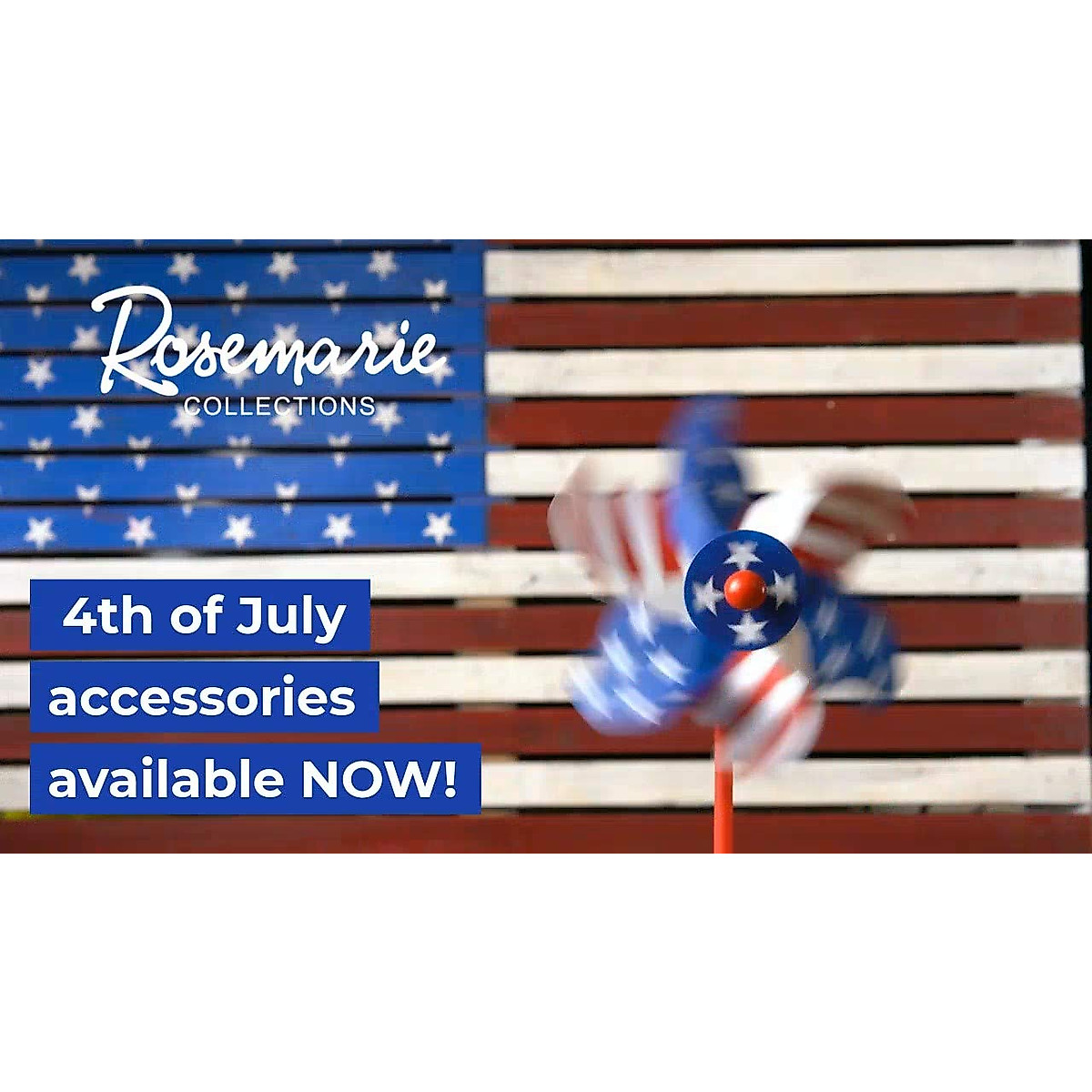Rosemarie Collections Women's July 4th Red White And Blue USA American Flag Stars Patriotic Dangle Earrings, 1.44"