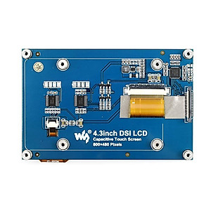 XYGStudy 4.3inch for Raspberry Pi IPS LCD Capacitive Touch Display Screen 800×480 4.3inch IPS Wide Angle MIPI DSI Interface for Raspberry Pi 4 3 2 Model B B+ A+ Raspbian Retropie Ubuntu Driver Free