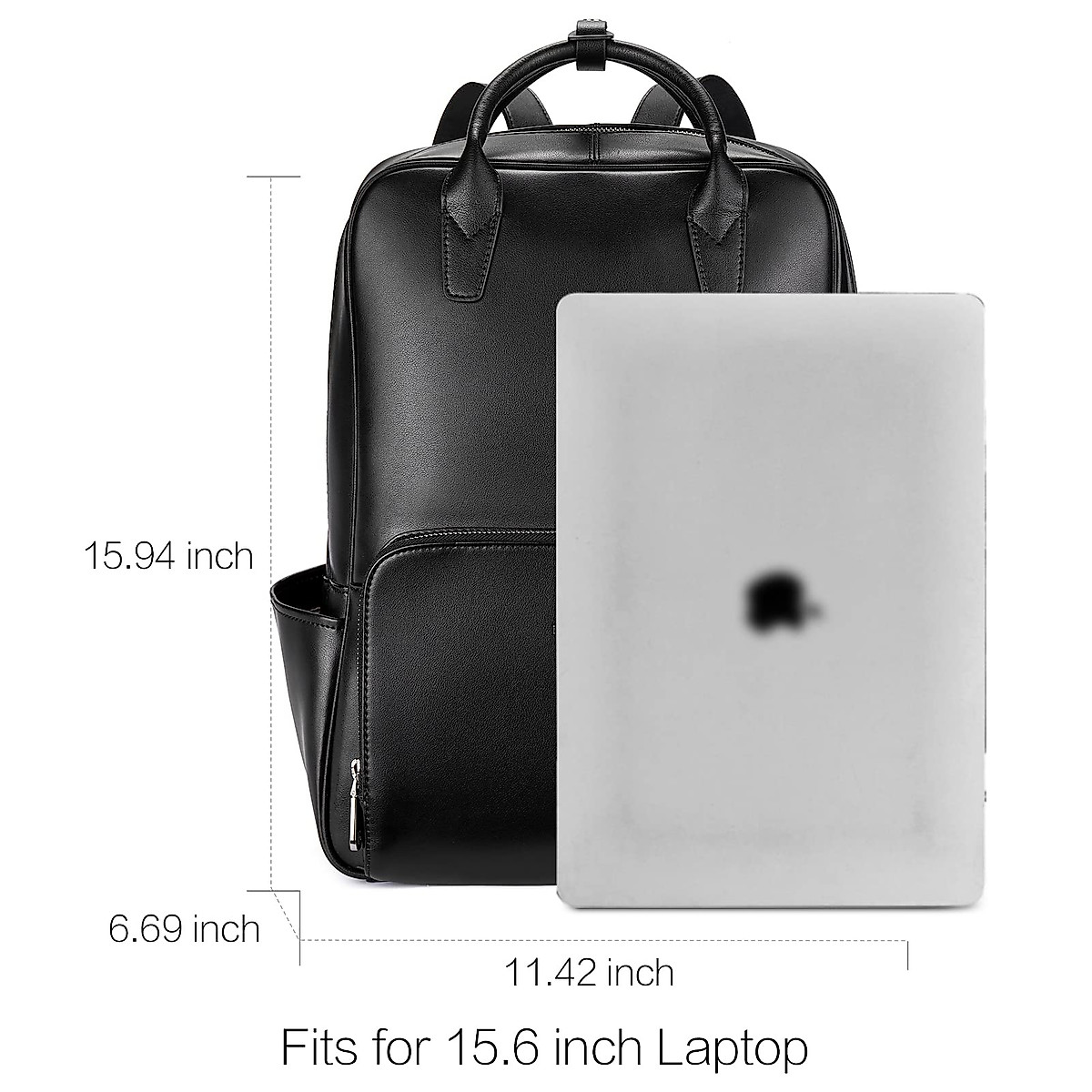 BOSTANTEN 20 inch Carry On Luggage Airline Approved ＆ Genuine Leather 15.6 inch Laptop Backpack Casual Backpack Travel Bag