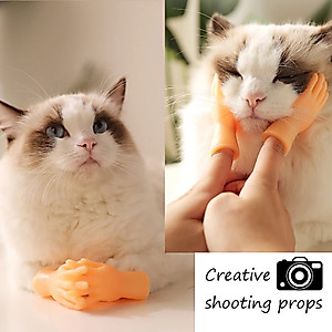 14 Pack Tiny Finger Hands,Flat Hand Style Mini Hand Finger Puppets,Fun and Realistic Little Finger Hands for Puppet Show,Gag Performance