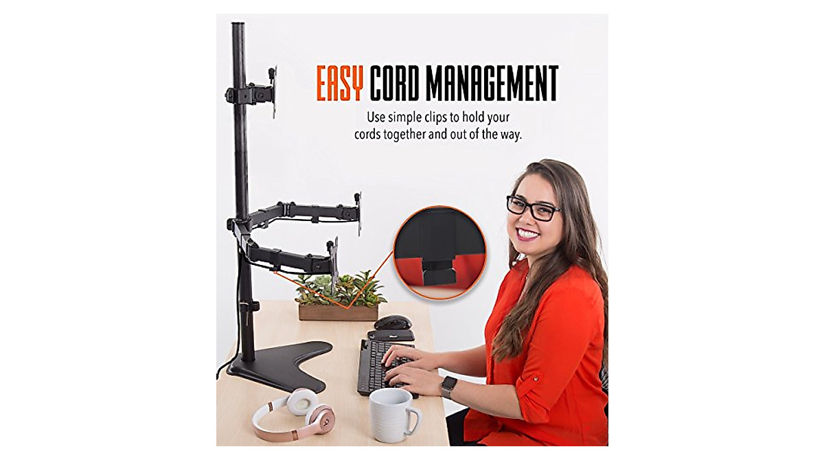 Stand Steady Triple Monitor Desk Stand | VESA Mount