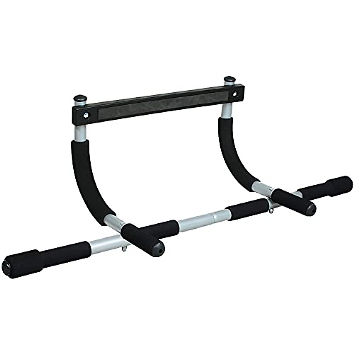 Iron Gym Pull Up Bars - Total Upper Body Workout Bar for Doorway, Adjustable Width Locking, No Screws Portable Door Frame Horizontal Chin-up Bar, Fitness Exercise & Training Equipment for Home