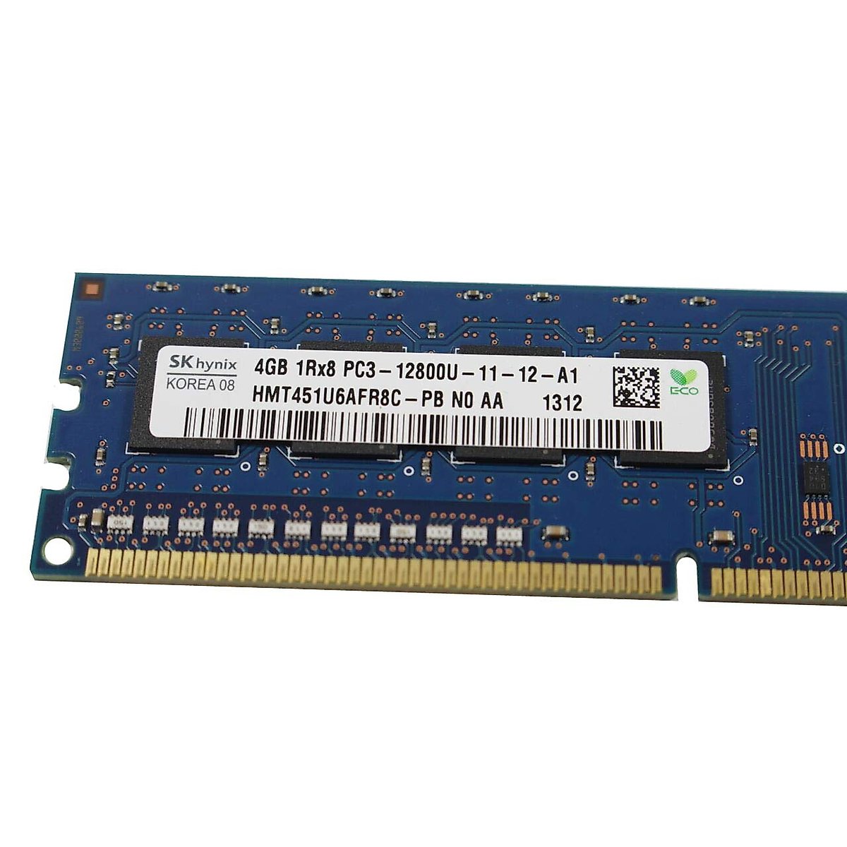 Hynix 4GB PC3-12800U DDR3-1600 1RX8 Non-ECC UDIMM Memory HMT451U6AFR8C-PB