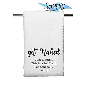 Funny Novelty Bath Hand Towels | Restroom Male Female Symbols Bathroom Country Rustic Farmhouse Modern Decor | Hilarious Adult Crude Humor Home House Warming Wedding Gift Presentà