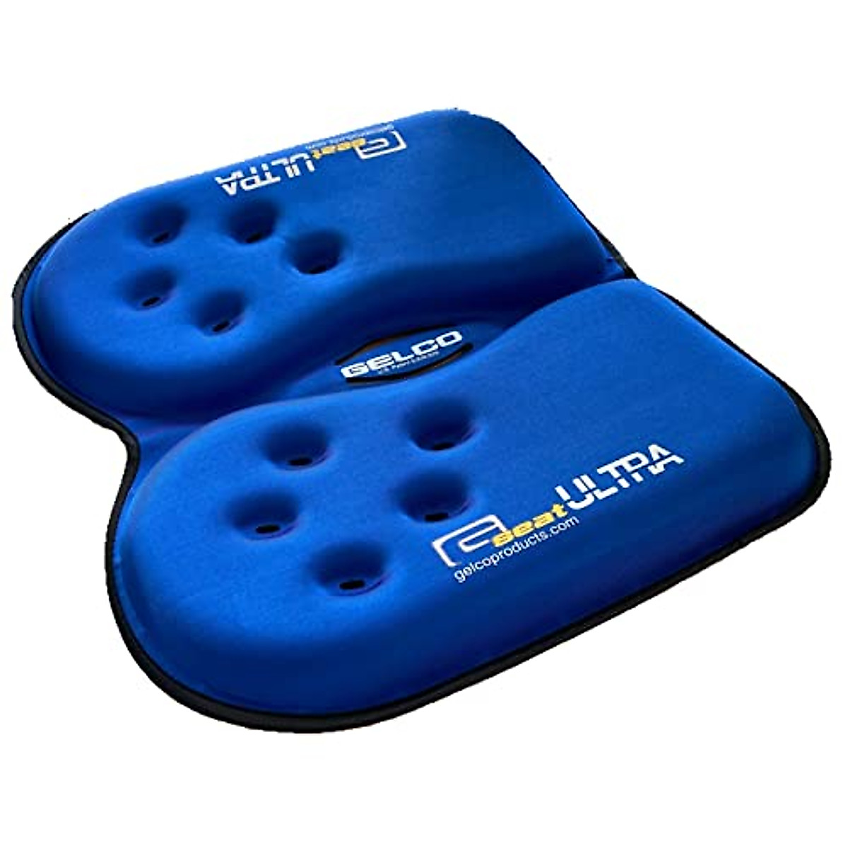 GSeat Ultra Orthopedic Gel and Foam Seat Cushion - for Coccyx, Back, Tailbone, Prostate, Postnatal, and Sciatica Pain/Discomfort - Office, Car, Chair, Travel (Royal Blue)