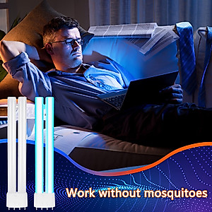 Bug Zapper Replacement Bulb 18W H Shaped Twin Tube Bulb Indoor Outdoor Bug Zapper Light Bulbs with 4 Pin Base (4)