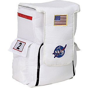 Aeromax Jr. Astronaut Backpack, White, with NASA patches