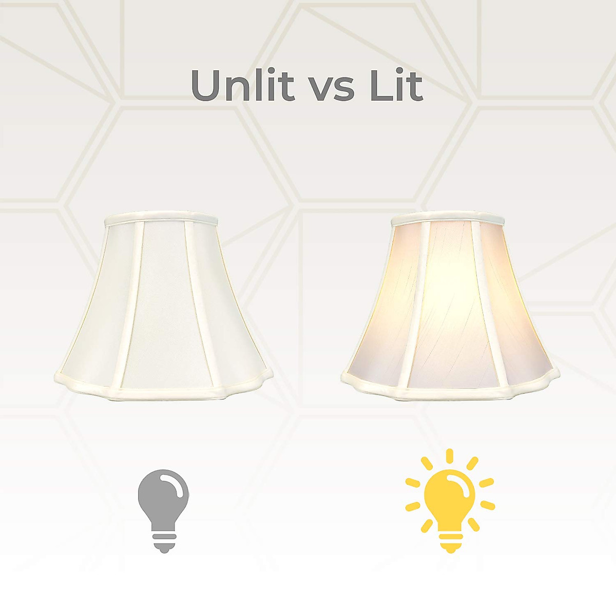 Royal Designs, Inc. BSO-701-16EG Flare Bottom Outside Corner Scallop Basic Lamp Shade, 9 x 16 x 12, Eggshell