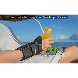 Ossur Formfit Universal Thumb Brace for Soft-Tissue Injuries, DeQuervain’s Tendonitis and Gamekeeper’s Thumb, Customizable Stays and Contact Closure Straps, Breathable Material, (Right, Universal)