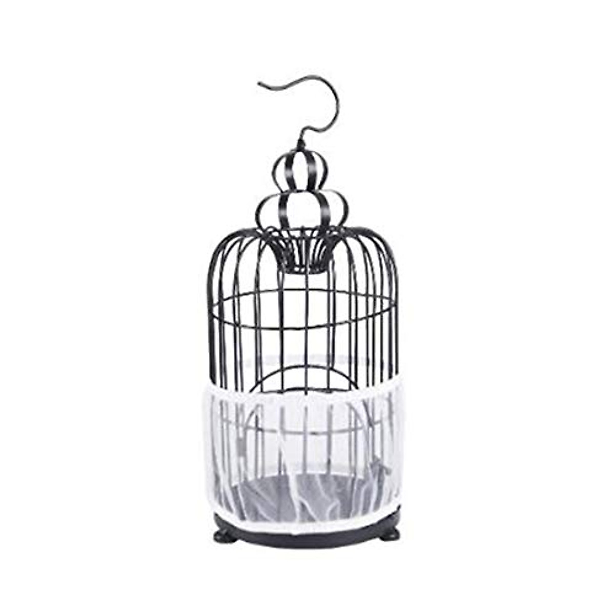 TIANRUOXIAOKE Universal Bird Cage Seed Catcher Seeds Guard Parrot Mesh Net Cover Stretchy Shell Skirt Traps Cage Basket Soft Airy Parrot Cage Skirt (M, White)
