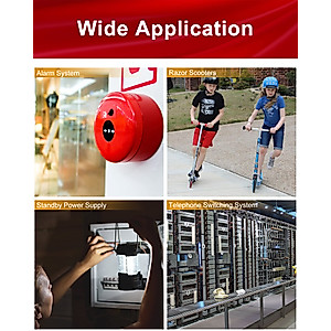 NP12-4.5Ah (F1) 12V 4.5Ah Rechargeable VRLA Battery with F1 Terminal for DSC Security Panel, Power Patrol for SLA1056, Vista 20P ADT, Security Systems