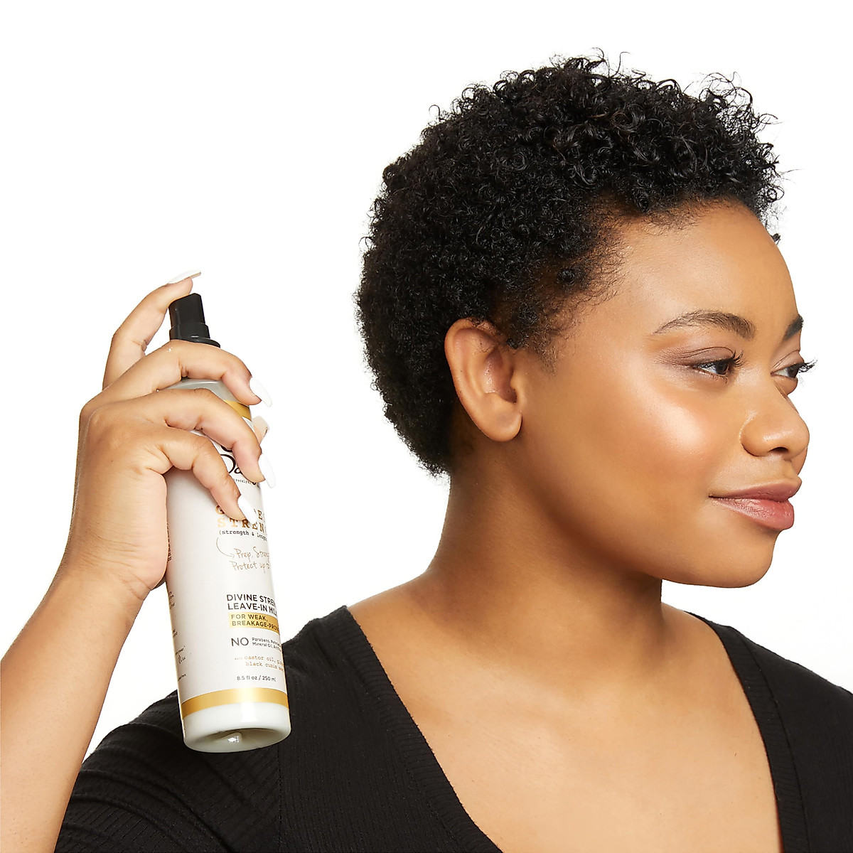 Carol's Daughter Leave In Conditioner, 8.5 Fluid Ounces, Goddess Strength Divine Strength Hair Milk with Castor Oil for Weak, Wavy, Coily and Curly Hair