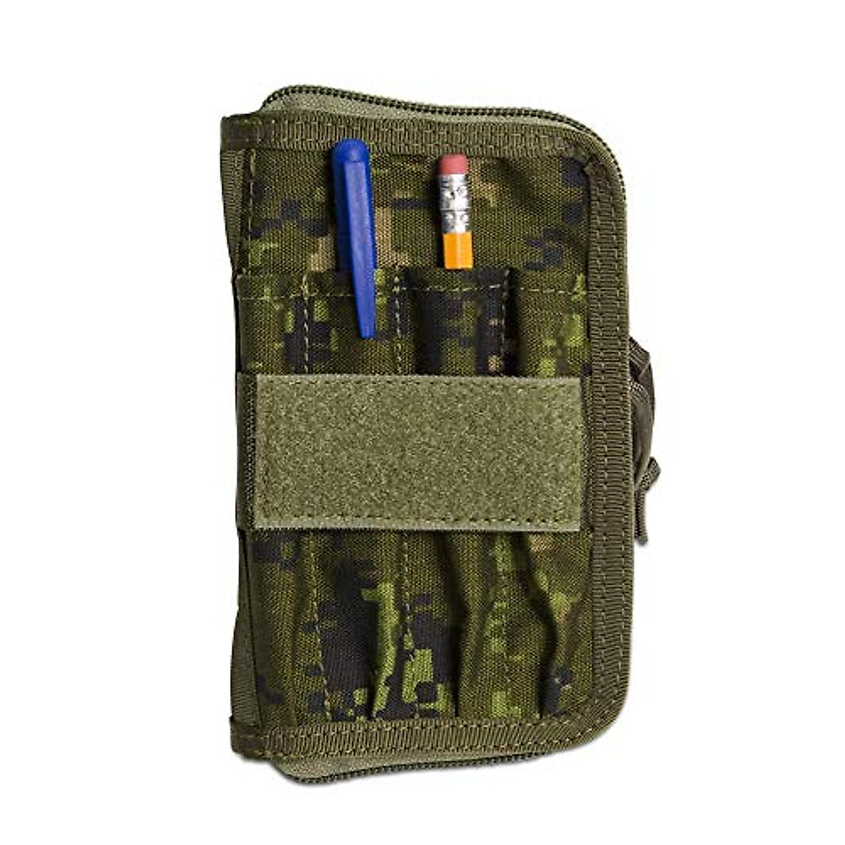 Field Notes 3x5 Notebook Cover System, with 4 Pleated Pen/Marker Slots, Zippered, Cordura Fabric (in Canadian Digital Camo)