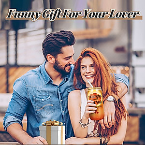 Romantic Gifts for Her, Him - Valentines Day Gift for Girlfriend Boyfriend Wife Husband Couples, Funny Present for Anniversary Birthday Christmas, I Love You Gift for Women Men, 16oz Glass Coffee Cups