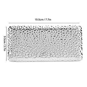 Rectangular Tray, Dishwasher Safe Decoration Hammered Tray Elegant Stainless Steel Toilet Bowl for Bathroom (Silver)