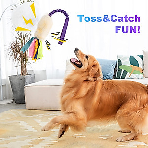 Dog Rope Toys, Nearly Indestructible Dog Rope Toys with Strong Squeak- Ideal Tug of War Interactive Dog Training Toy, Dental Cleaning Chew Toys, Dog Tug Toy for Boredom Suitable for Dogs of All Ages