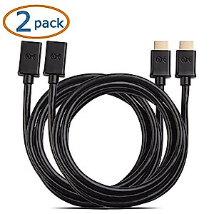 Cable Matters 2-Pack High Speed HDMI Extension Cable 6 ft (Male to Female HDMI Extender Cable) with Ethernet - 3D and 4K Resolution Ready